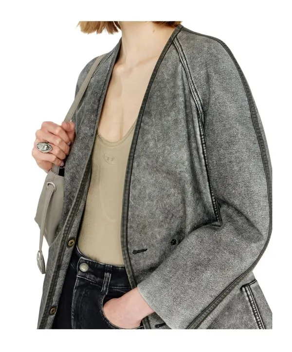 DIESEL® V-neck Cardigan Jacket With Cocoon Sleeves