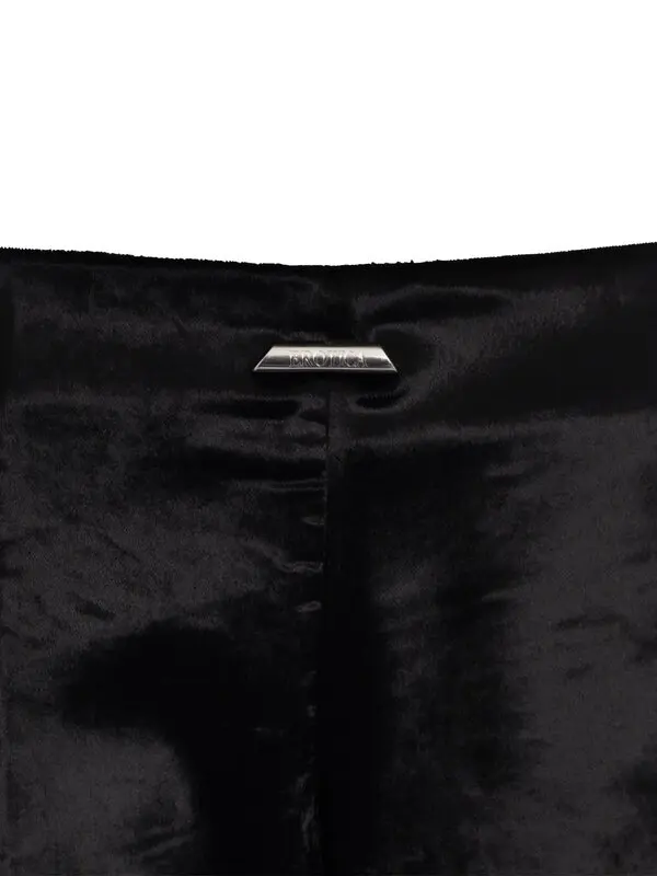 DONDUP Velvet Trousers With Logo Plaque