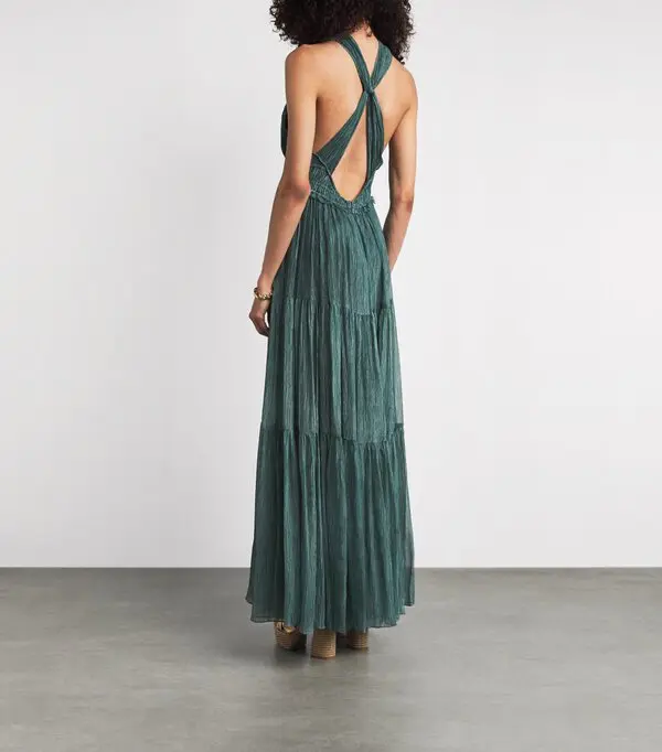 Ulla Johnson Silk Freesia Maxi Dress - Green
