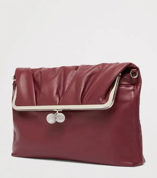 Max Mara Leather Pasticcino Clutch Bag