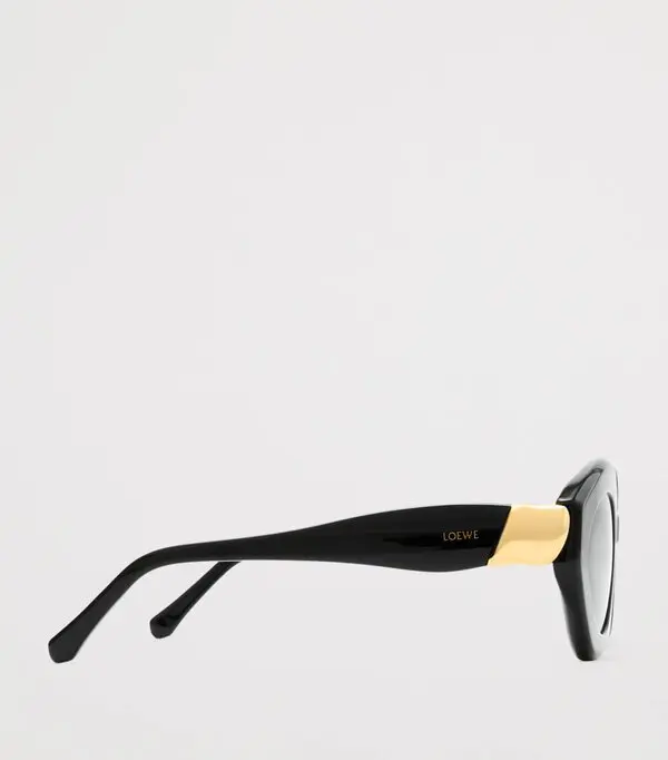 Loewe Acetate Coil Cat Eye Sunglasses - Black