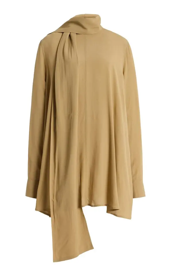 TOTEME Scarf-neck Crepe Blouse - Neutral