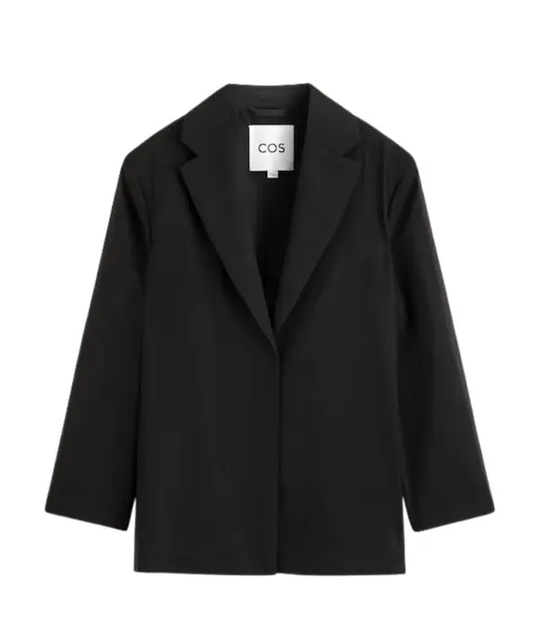 Cos Fluid Wool-voile Blazer - Black
