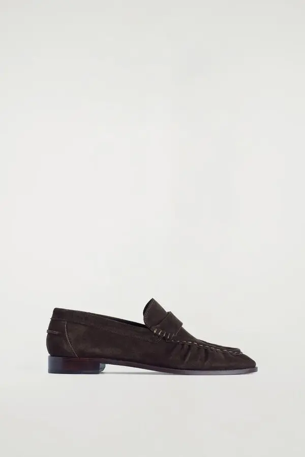 Cos Split Suede Moccasin Loafers - Brown