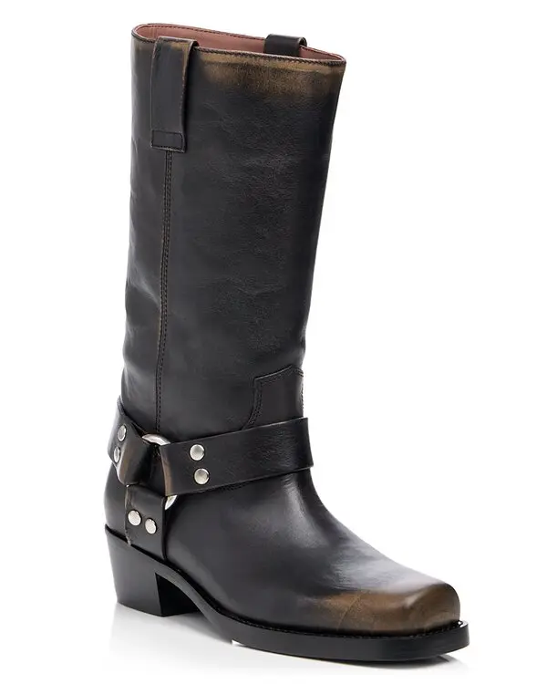 Paris Texas Roxy Harness Boots - Black