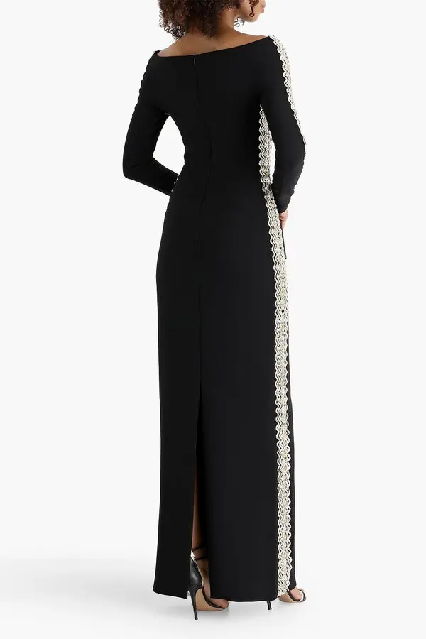 Jenny Packham Charisma Embellished Crepe Gown
