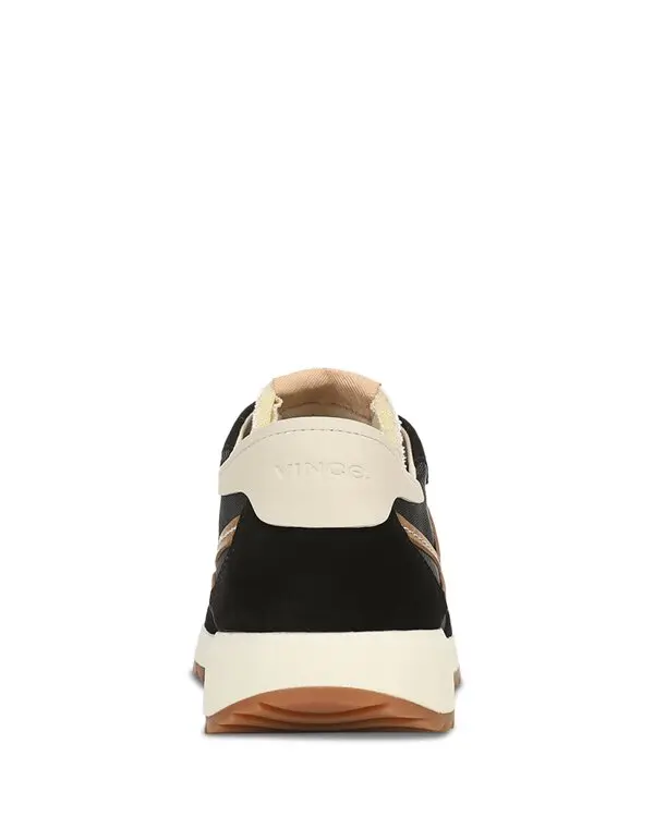 Vince Santa Monica Running Sneakers - Black/saddle