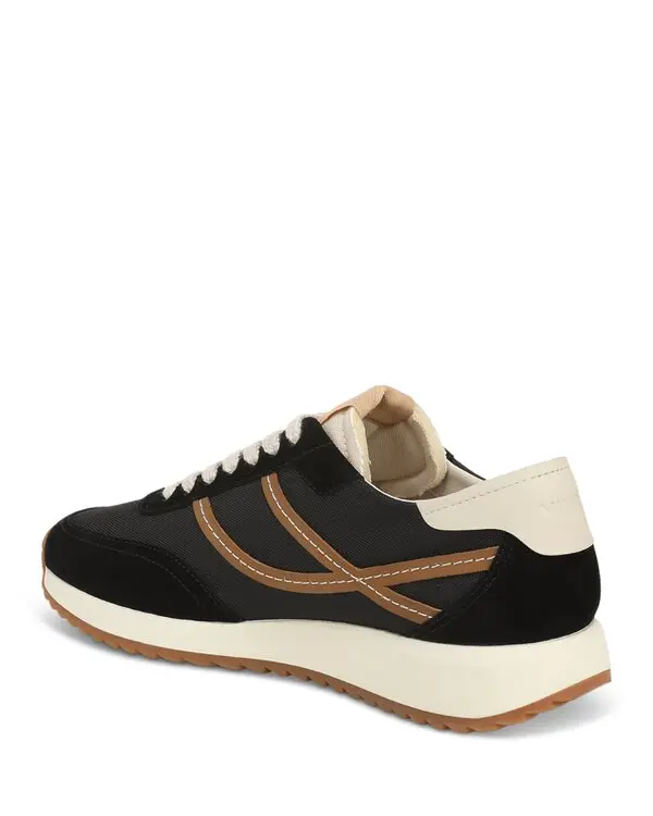 Vince Santa Monica Running Sneakers - Black/saddle