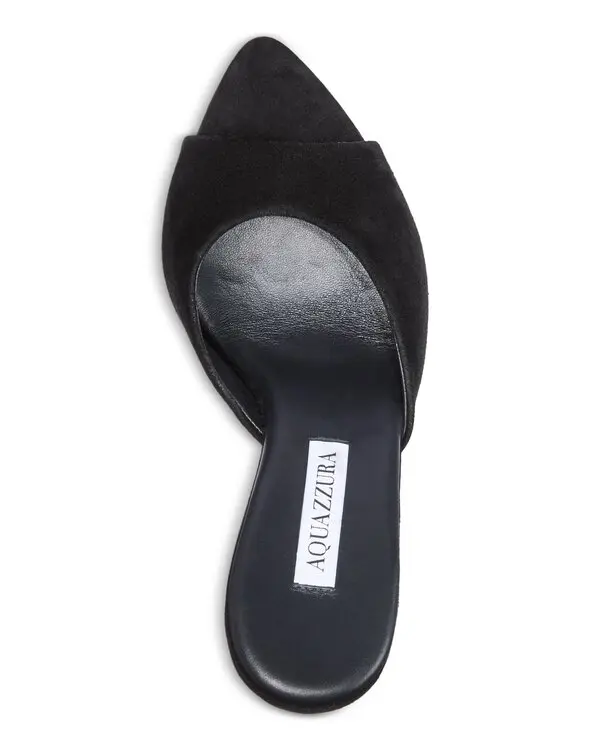 AQUAZZURA Bisous 95 Wedge Sandals - Black