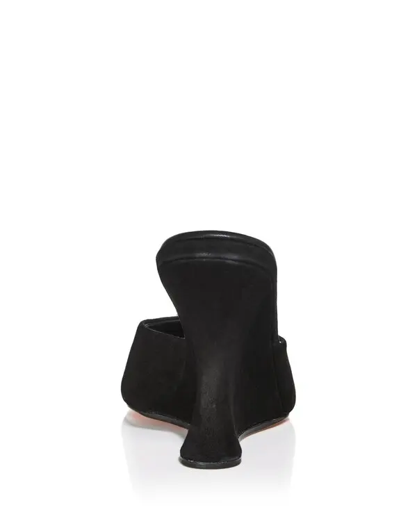 AQUAZZURA Bisous 95 Wedge Sandals - Black