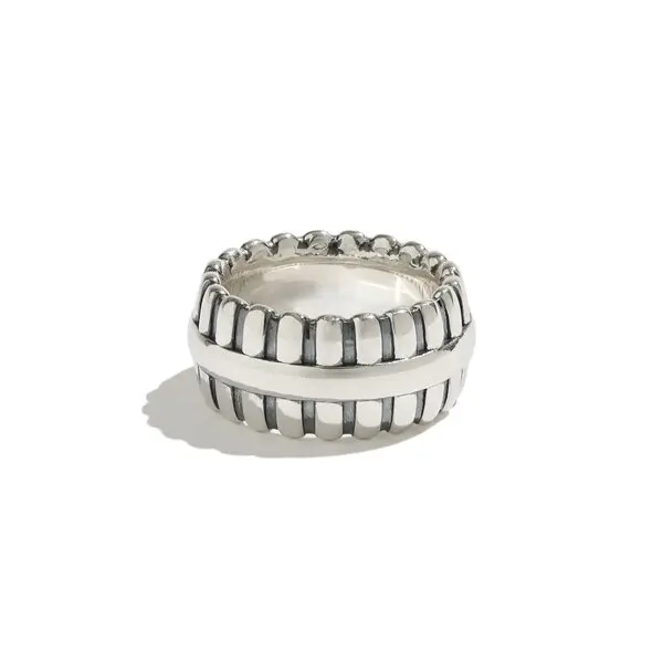 STONE FRUIT Barrel Ring - Silver