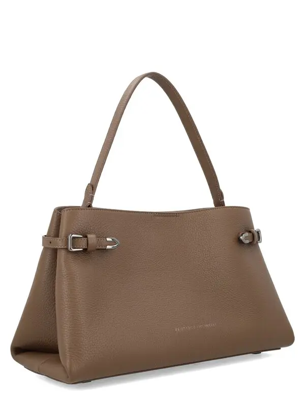 Brunello Cucinelli Borsa In Pelle Granata