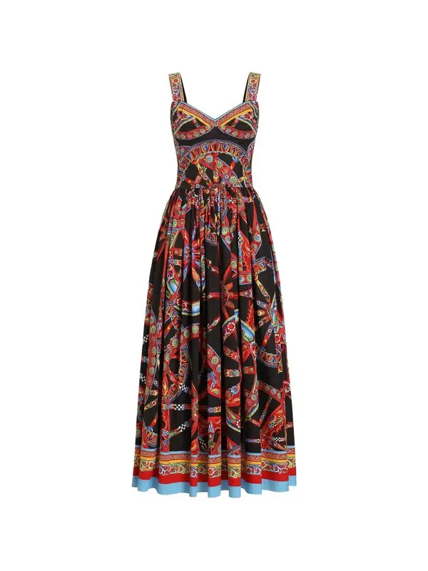 Dolce & Gabbana Chic Bodice Dress With Cups And Gathered Skirt Size - Multicolor