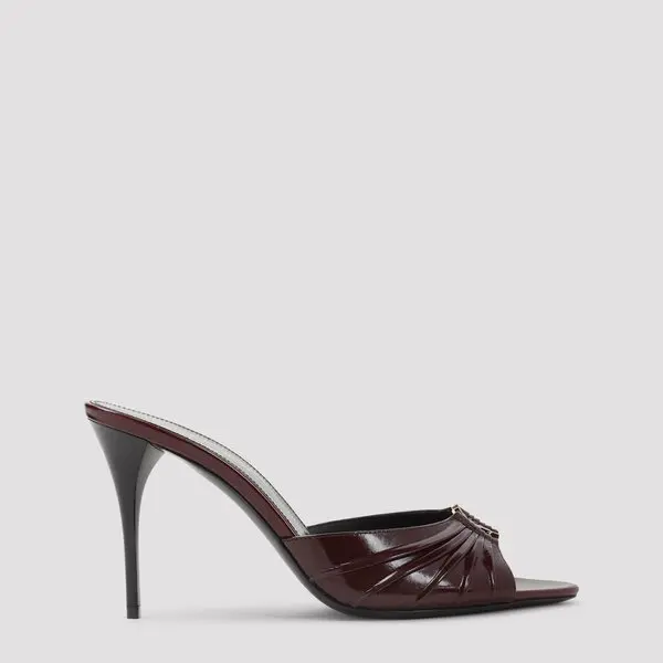 Saint Laurent Theurent Mini Leather Sandals With 9cm Heel