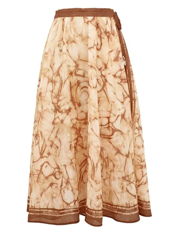 Zimmermann Mid-rise Mini Skirt With Drawcord Waistband - Beige