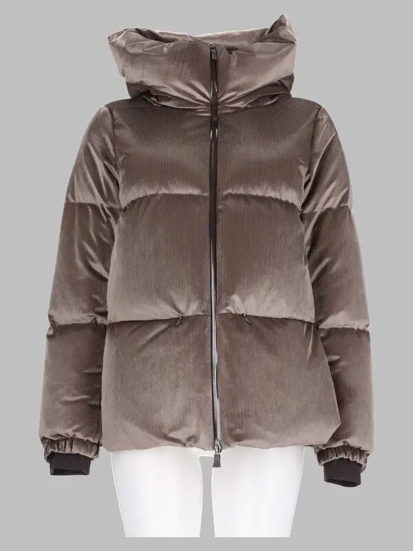 Herno Long Quilted Puffer Coat - Brown