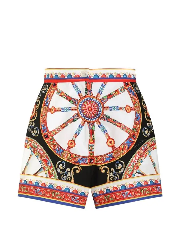 Dolce & Gabbana Printed Cotton Mini Shorts
