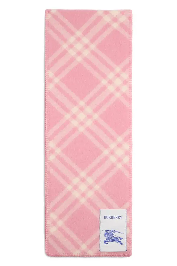 Burberry Elegant Checkered Scarf Classic Design - Pink