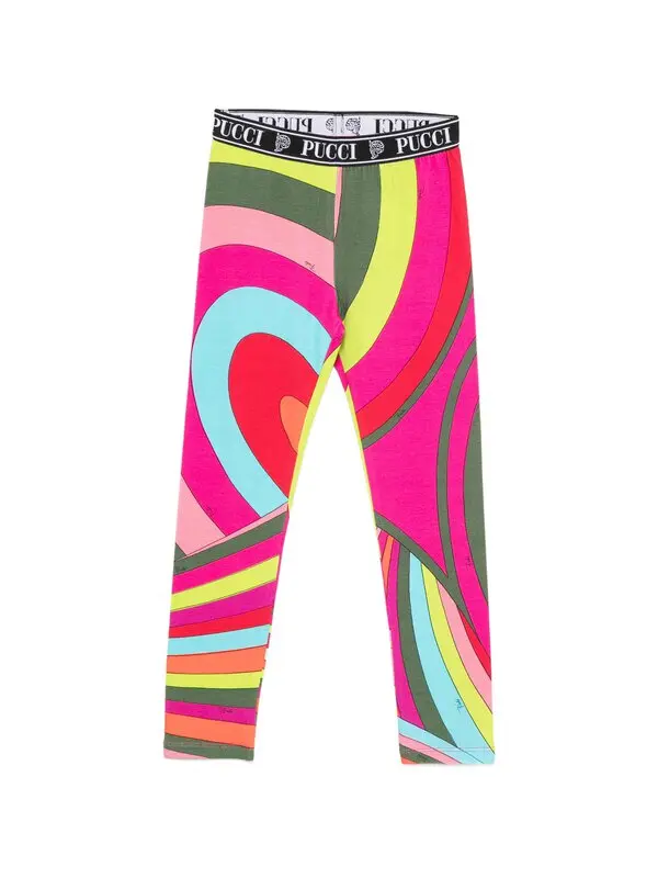 Emilio Pucci Abstract Print Cotton Blend Trousers