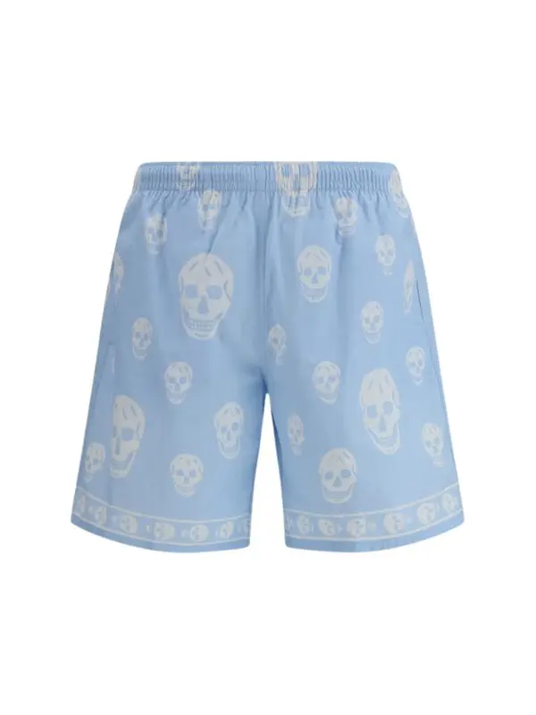Alexander McQueen Skull Print Mini Shorts