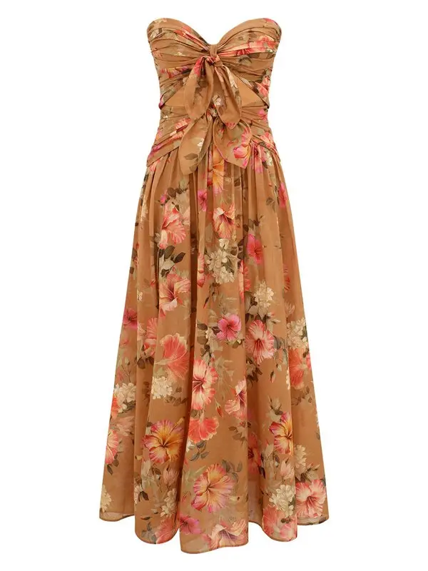 Zimmermann Fitted Ruched Bust Mini Dress - Multicolor
