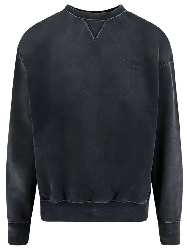 MAISON MARGIELA Relaxed Fit Logo Sweatshirt - Black