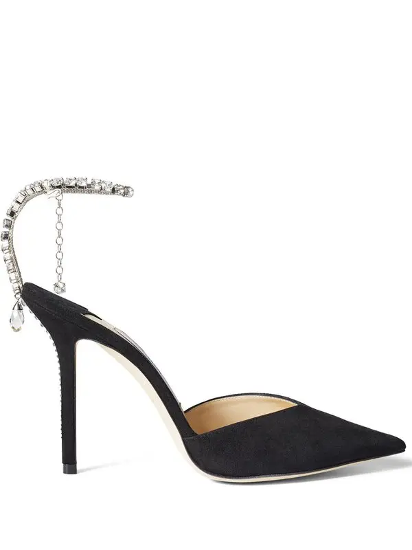 JIMMY CHOO Embellished Stiletto Heels - Nero