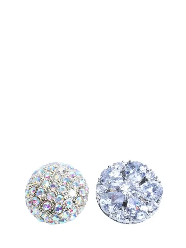 MAISON MARGIELA Crystal Stud Earrings - Silver