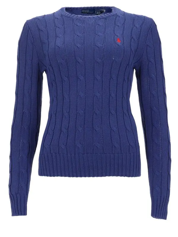 Polo Ralph Lauren Cable Knit Crewneck Sweater - Blue