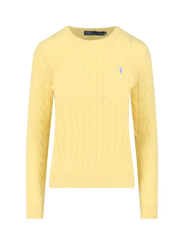 Polo Ralph Lauren Cable-knit Crewneck Sweater - Yellow
