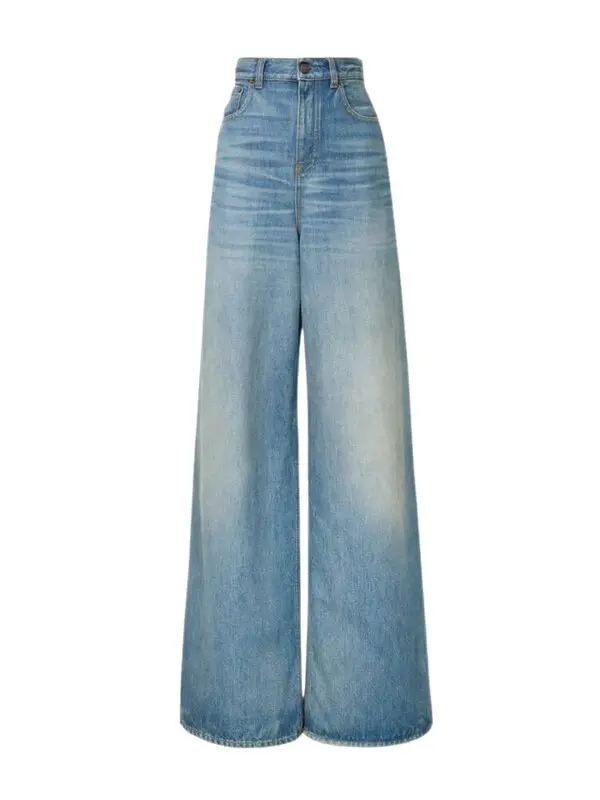 Chloé High Waist Wide Leg Jeans - Denim Blue