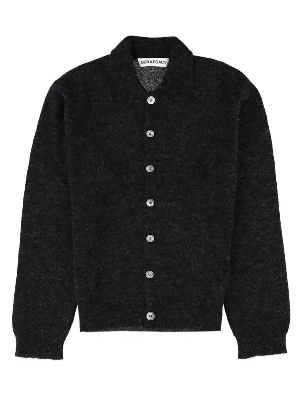 Our Legacy Fuzzy Alpaca Blend Button-front Cardigan - Grey