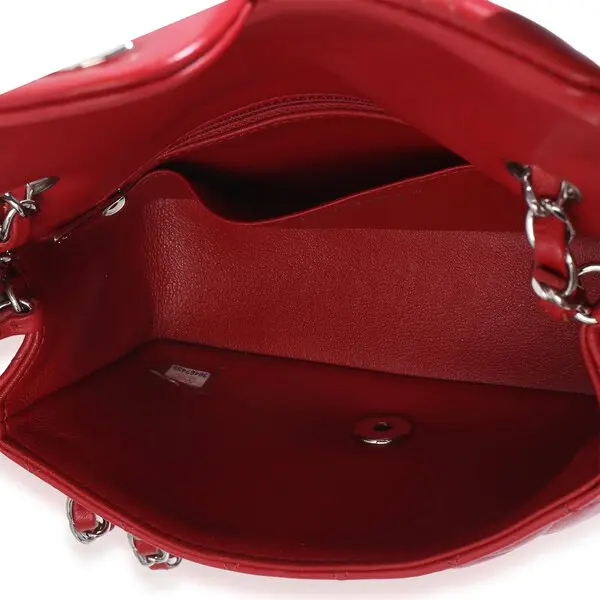 Chanel Quilted Lambskin Rectangular Classic Flap Bag - Red