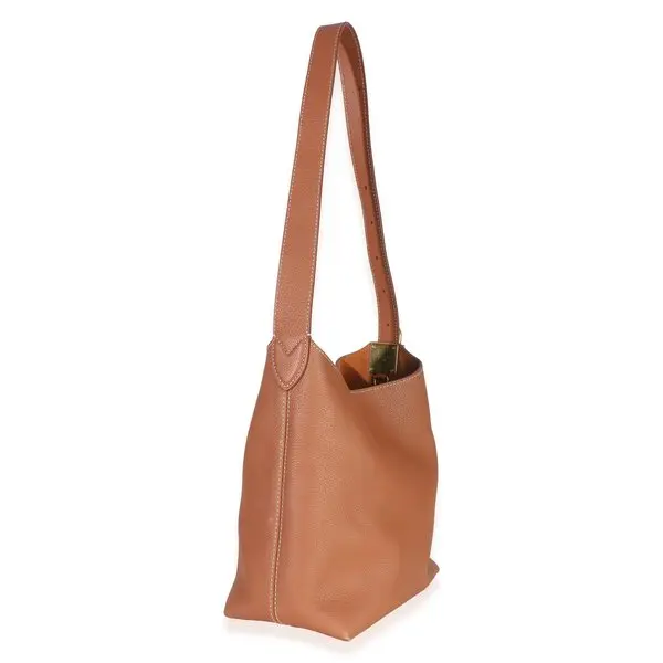 LOUIS VUITTON Grained Calfskin Hobo Pm Shoulder Bag - Brown