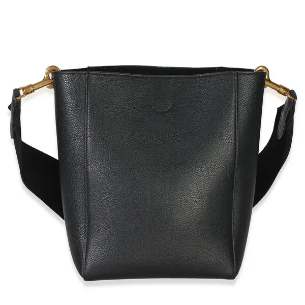 Celine Soft Grained Calfskin Sangle Bucket Bag - Black