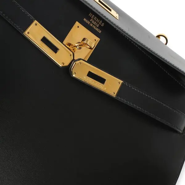 Hermès Box Sellier Kelly 35 Handbag - Black