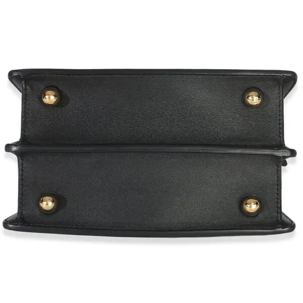 Fendi Shiny Nappa Petite Peekaboo I See U Satchel - Black