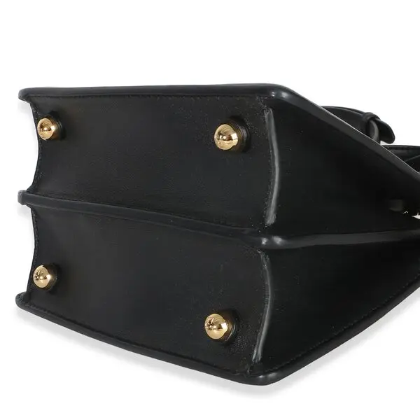 Fendi Shiny Nappa Petite Peekaboo I See U Satchel - Black