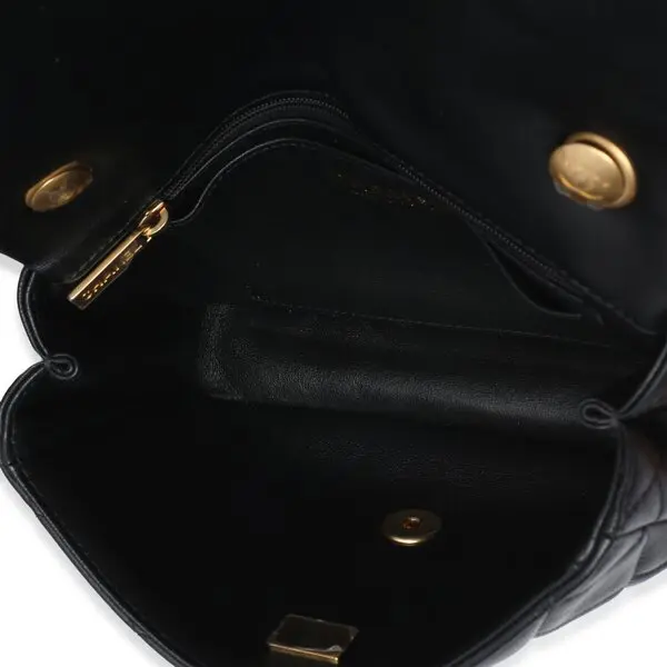 Chanel Quilted Lambskin Pearly Chain Flap Bag - Black