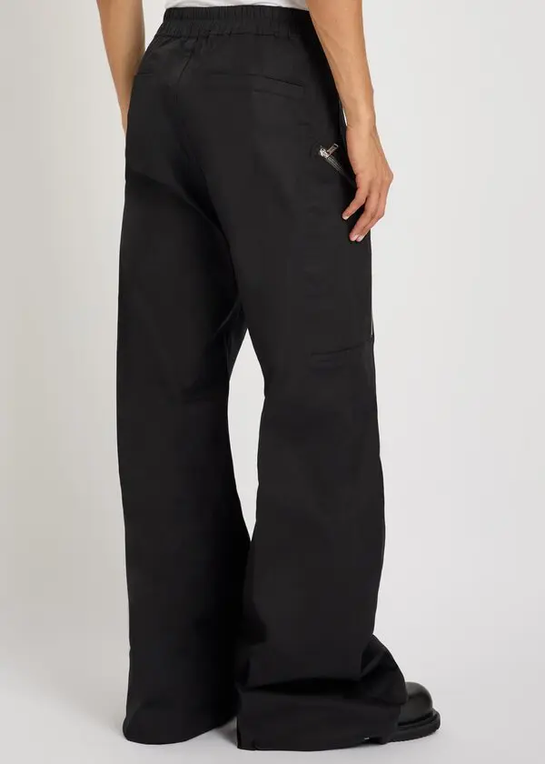 Rick Owens Heizer Belas Cotton-poplin Wide-leg Trousers