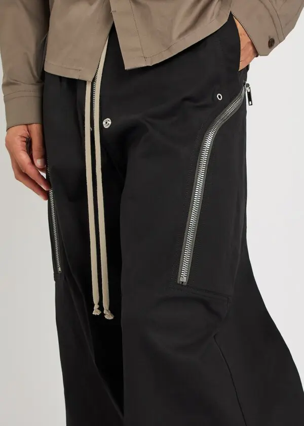 Rick Owens Heizer Belas Cotton-poplin Wide-leg Trousers