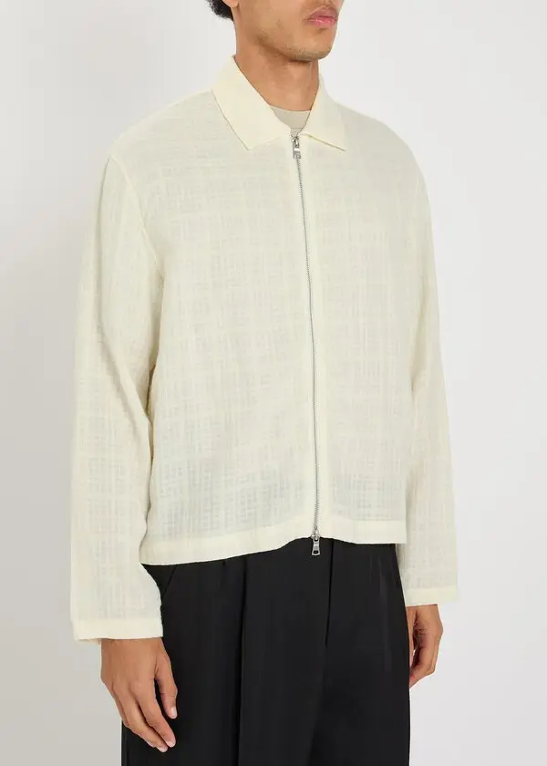 MKI MIYUKI ZOKU Rider Checked-weave Cotton Overshirt