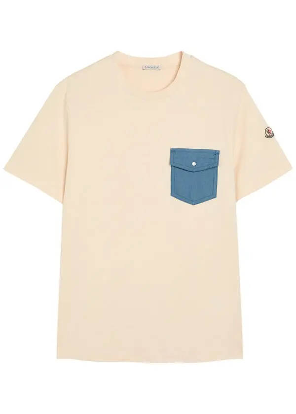 Moncler Patch-pocket Cotton T-shirt - Multicoloured 1