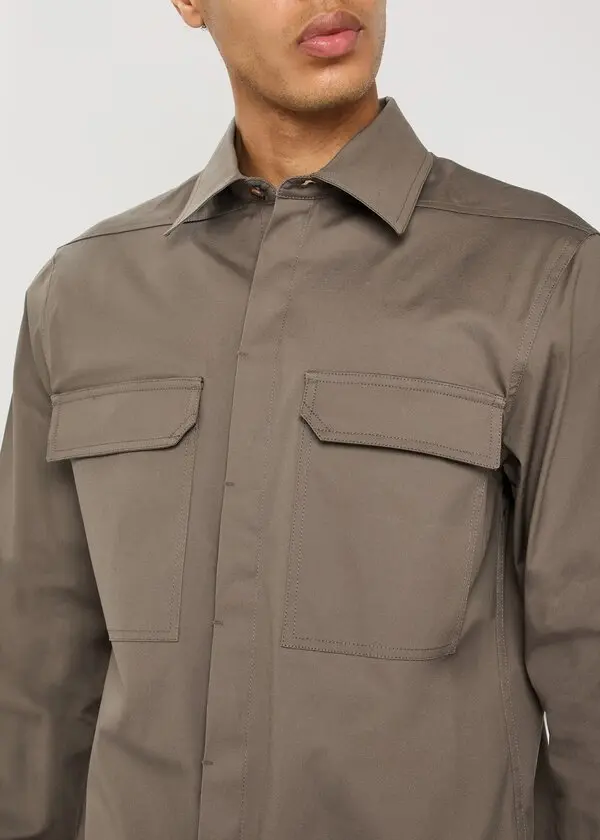 Rick Owens Camicia Stretch-cotton Work Shirt