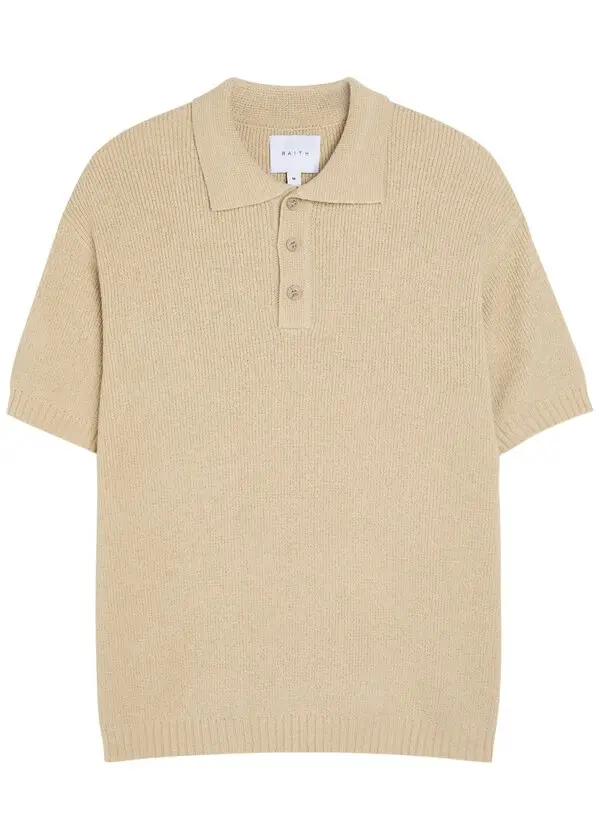 RAITH Sorelle Ribbed Knit Polo Shirt