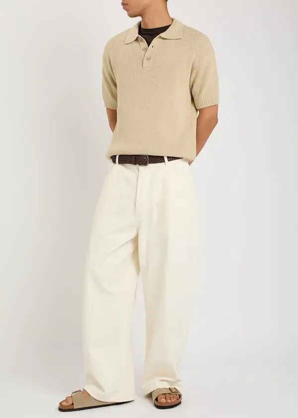 RAITH Sorelle Ribbed Knit Polo Shirt
