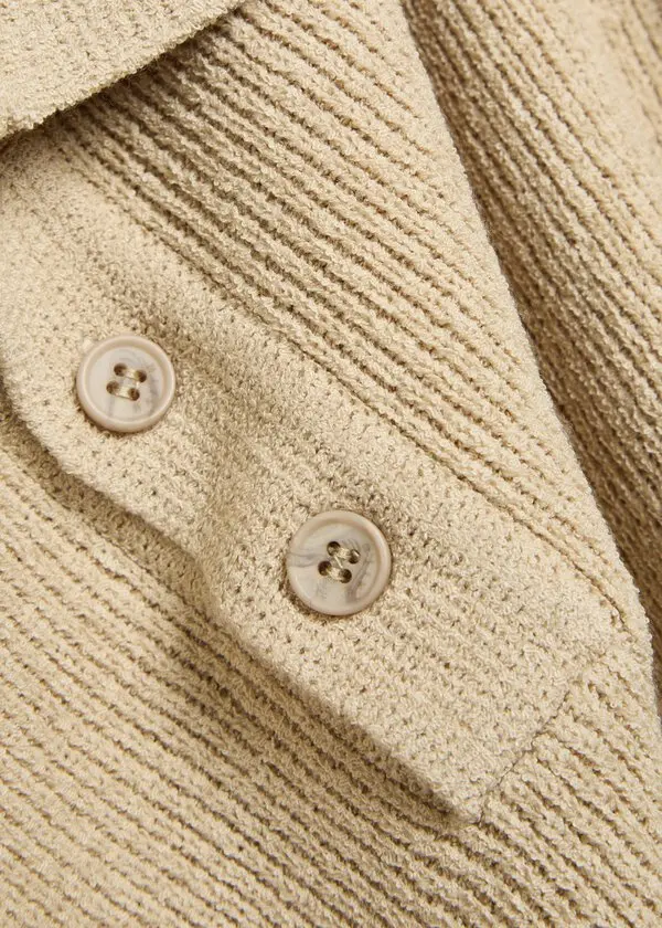 RAITH Sorelle Ribbed Knit Polo Shirt
