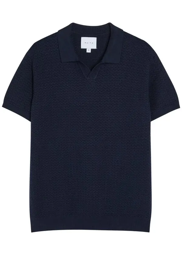 RAITH Rapha Textured-knit Polo Shirt