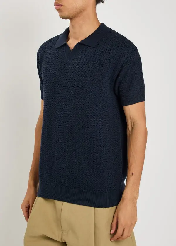 RAITH Rapha Textured-knit Polo Shirt
