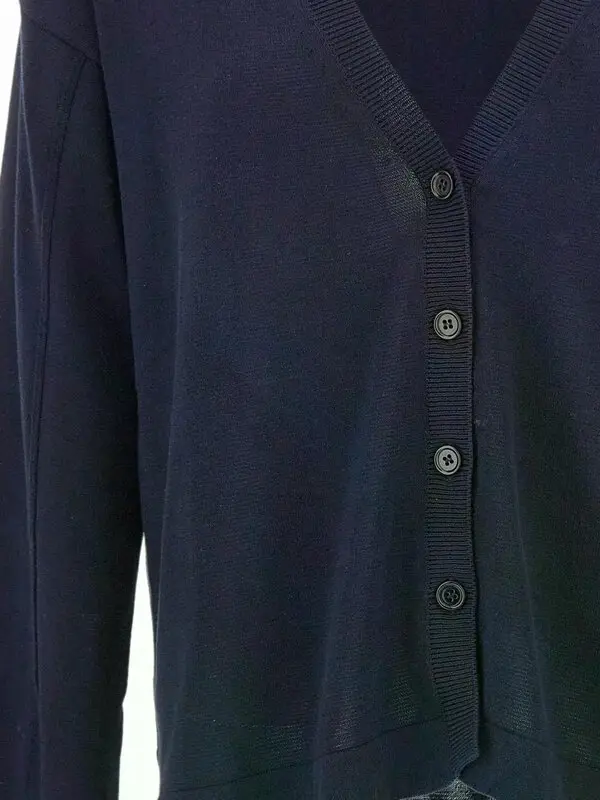 KANGRA Asymmetrical V-neck Cardigan